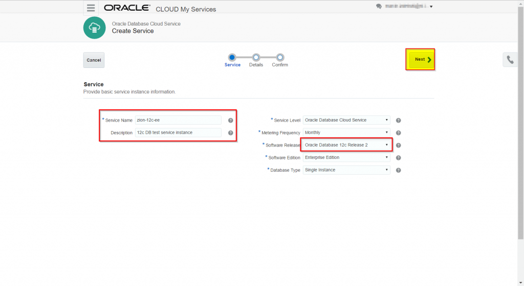 Creating Oracle Database Cloud Service (DBaaS) - eMarcel.com